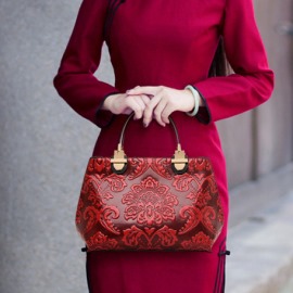 Vintage Style Pu Embossing Pattern Women Satchel on Luulla