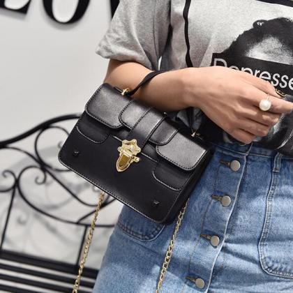 Lovely Color Block Chain Crossbody Bag on Luulla