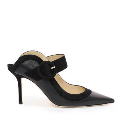 Simple Pointed Toe Stiletto Heel Mules Pumps on Luulla