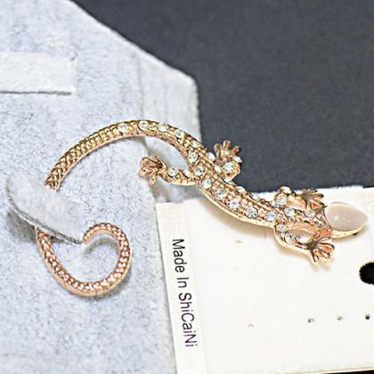 Rose Gold Lizard Ear Cuff Clip On Earring on Luulla