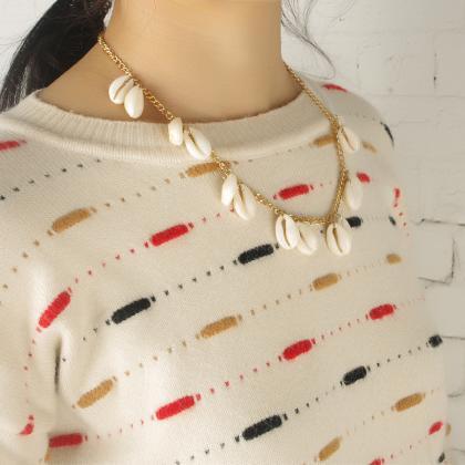 Natural Shell Short Clavicle Necklace on Luulla