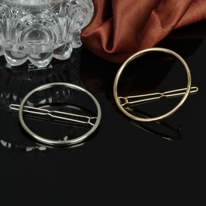 Simple Geometric Metal Ring Hair Clips on Luulla