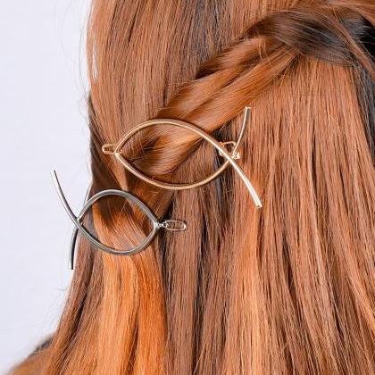 Cute Abstract Small Fish Hairpin on Luulla