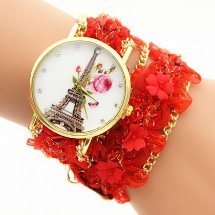 Lace Flower Chain Strap Watch on Luulla