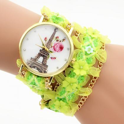 Lace Flower Chain Strap Watch on Luulla