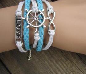Romantic Rudder Love Multielement Woven Bracelet on Luulla