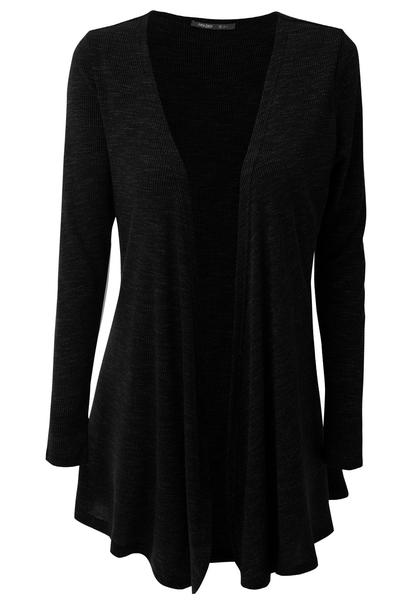 V-neck Long Sleeves Pure Color Plus Size Long Blouse on Luulla