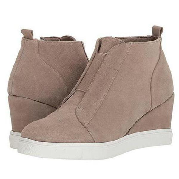 Zipper Slip-on Wedge Shoes on Luulla