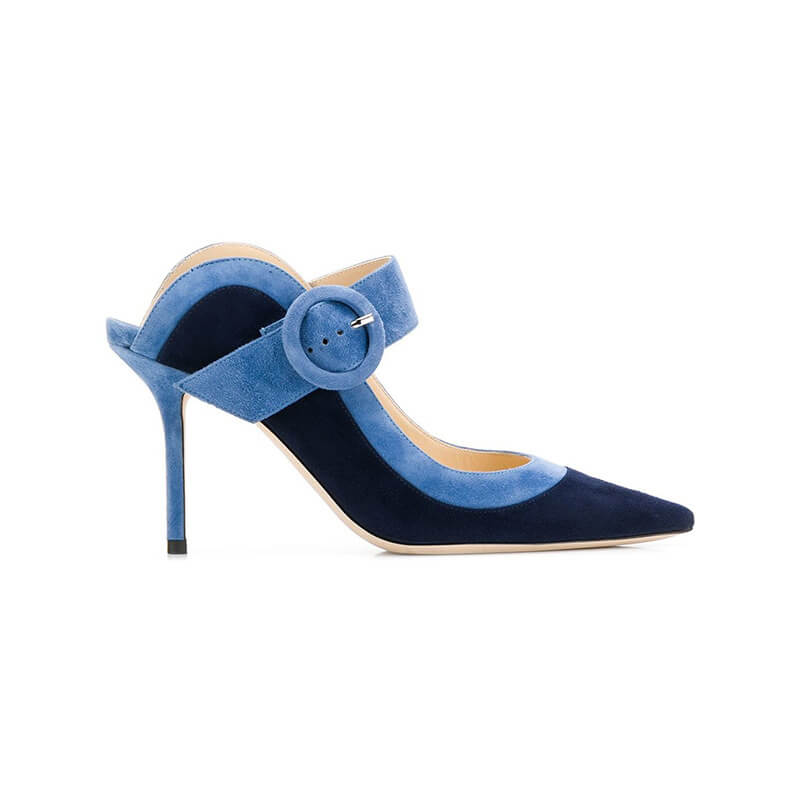 Simple Pointed Toe Stiletto Heel Mules Pumps on Luulla