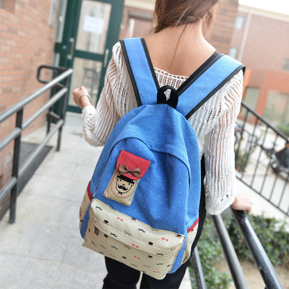 Canvas Travel Shoulder School Backpack on Luulla