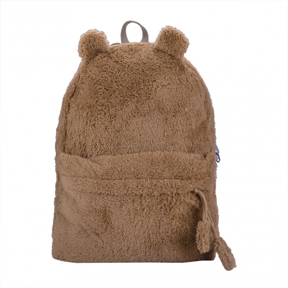 Women's Young Cute Plush Bag Backpack College Campus Book Bear Backpack ...