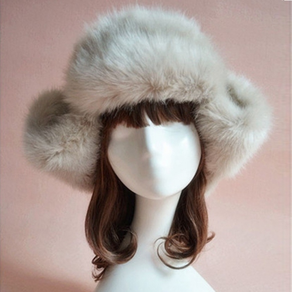 Fashion Faux Fur Hat Cap For Winter Fuzzy Cap on Luulla