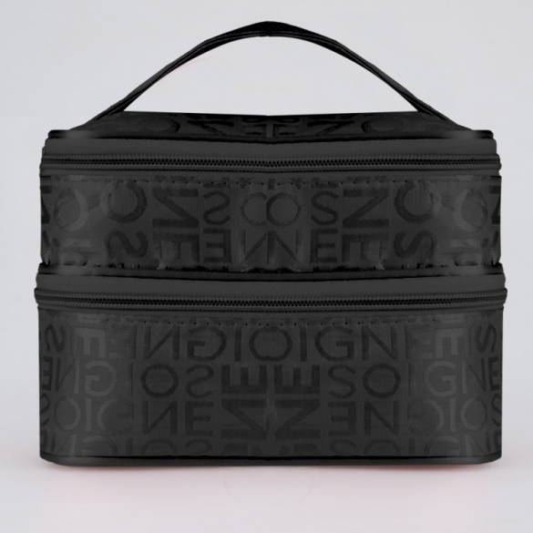 Women Zipper Double Layered Character Cosmetic Case Makeup Bag on Luulla