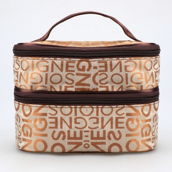 Women Zipper Double Layered Character Cosmetic Case Makeup Bag on Luulla