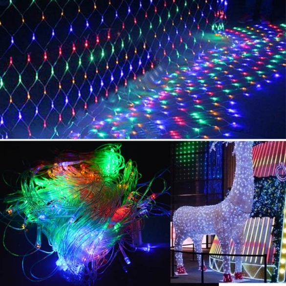 2m X 2m 144leds Led Net Light Fairy Lights Christmas Xmas Party Wedding ...