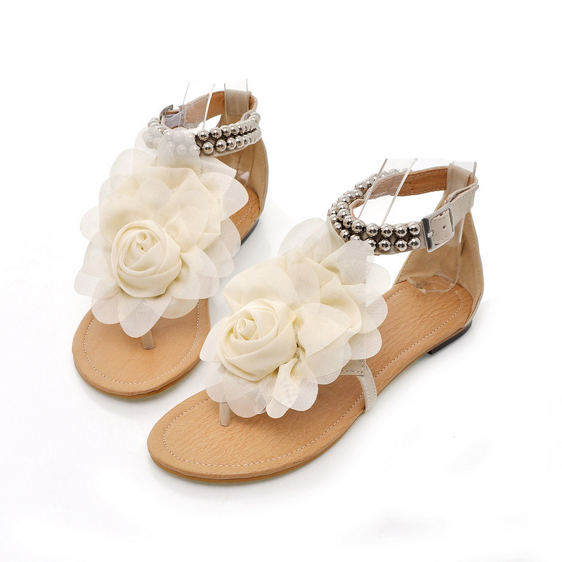 Bohemia Style 3-d Flowers Holiday Sandals on Luulla