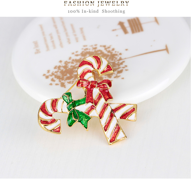 High Quality Christmas Candy Cane Brooch on Luulla