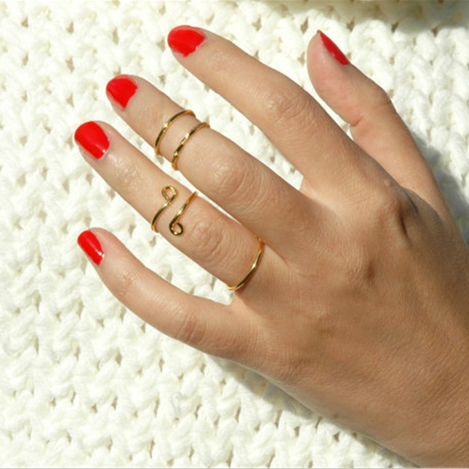 Smooth Metal Manual Twist Multilayer Ring on Luulla