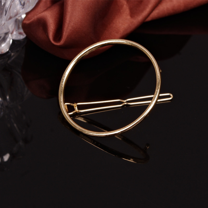 Simple Geometric Metal Ring Hair Clips on Luulla