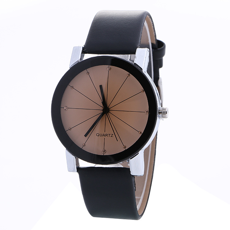 Simple Fashion Crystal Leather Watch on Luulla