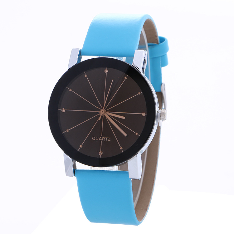 Simple Fashion Crystal Leather Watch on Luulla