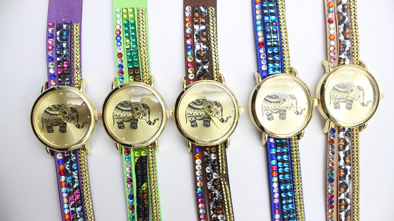 Colorful Beads Strap Elephant Watch on Luulla