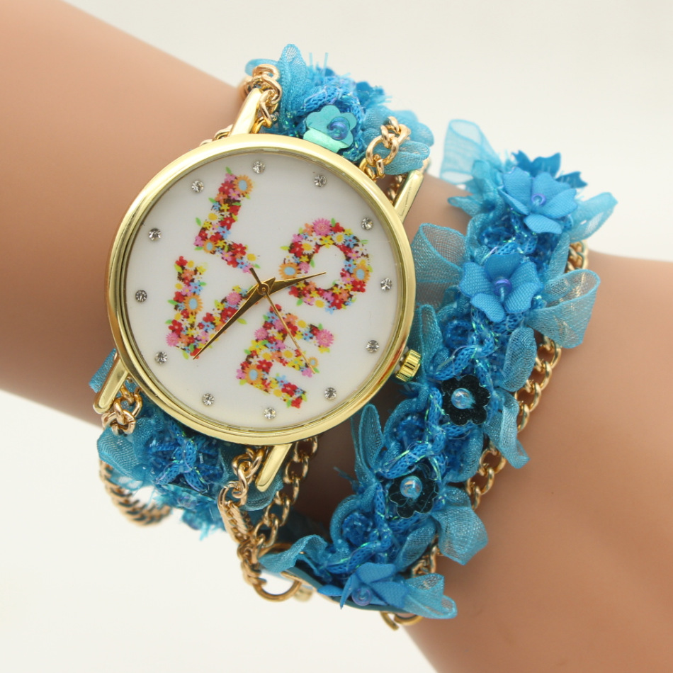 Lace Flower Chain Strap Watch on Luulla