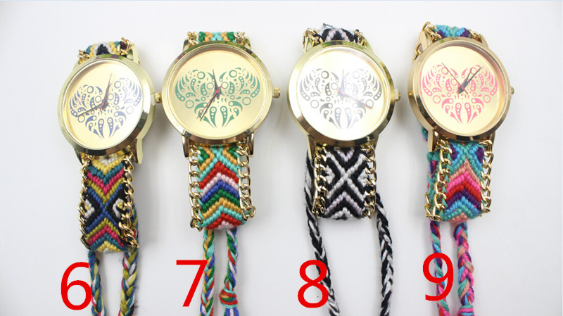 Colorful Love Design Wool Knitting Strap Watch on Luulla