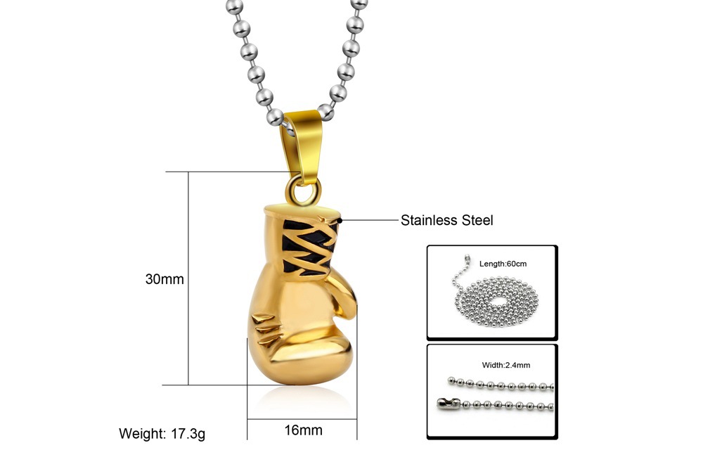 Men's And Women's Fitness Sports Boxing Gloves Necklace on Luulla