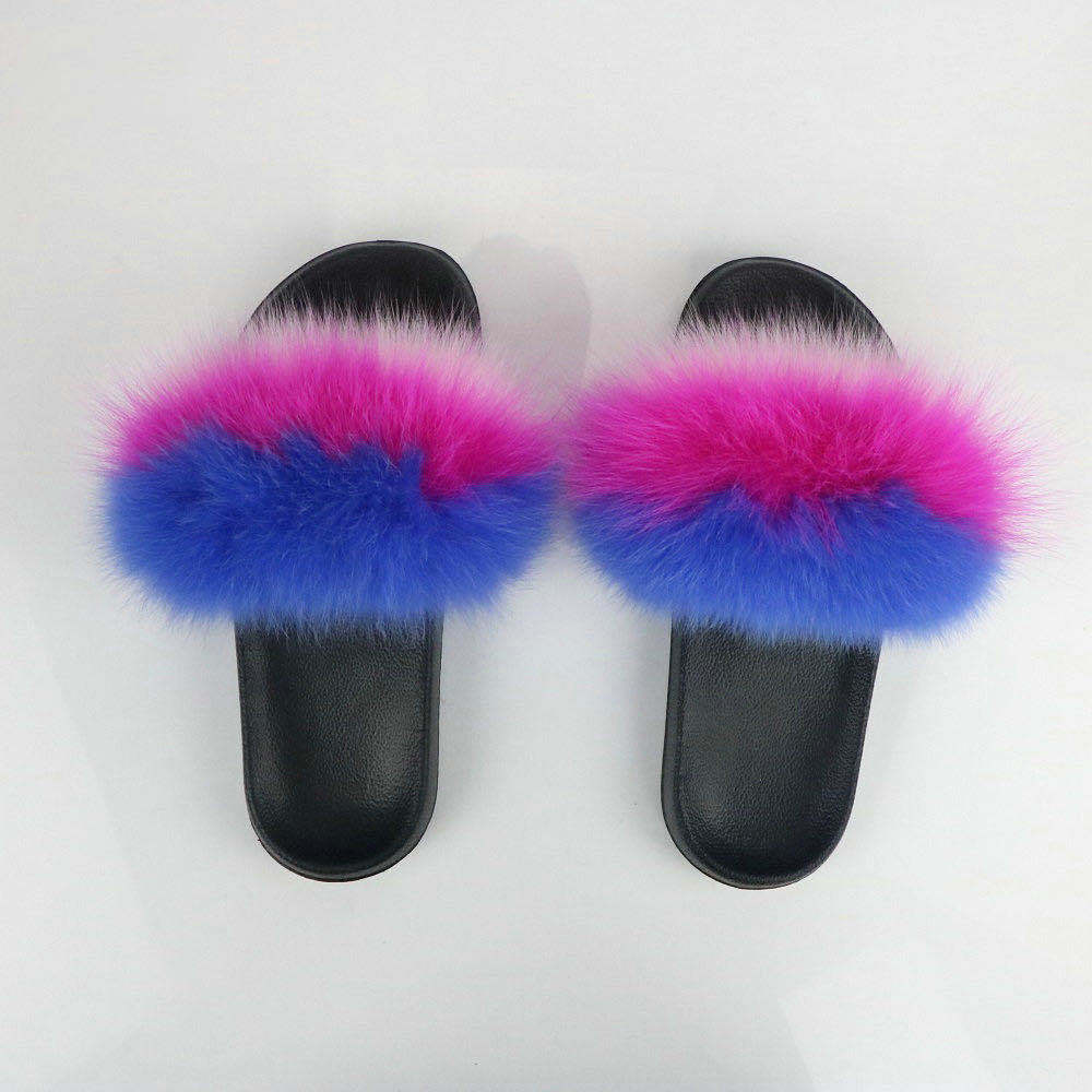 Real Fox Fur Slippers Women's Eva Fur Slippers-18 on Luulla