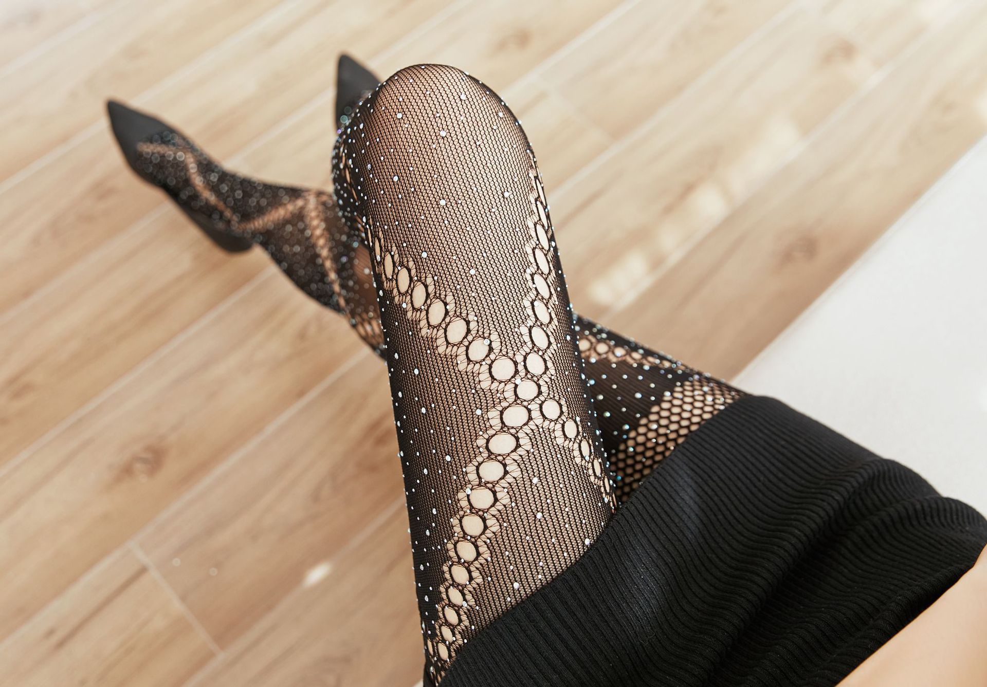 Dot Drill Jacquard High Net Stockings Over Knee Sexy Stockings Color ...