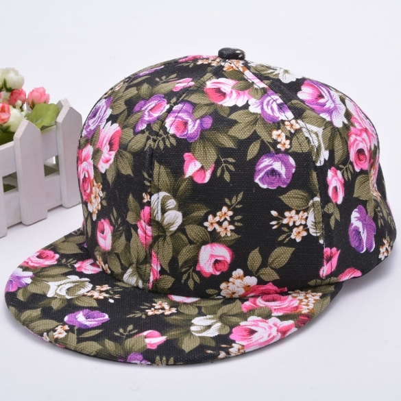 Floral Flower Snapback Adjustable Fitted Men's Women's Headwear on Luulla