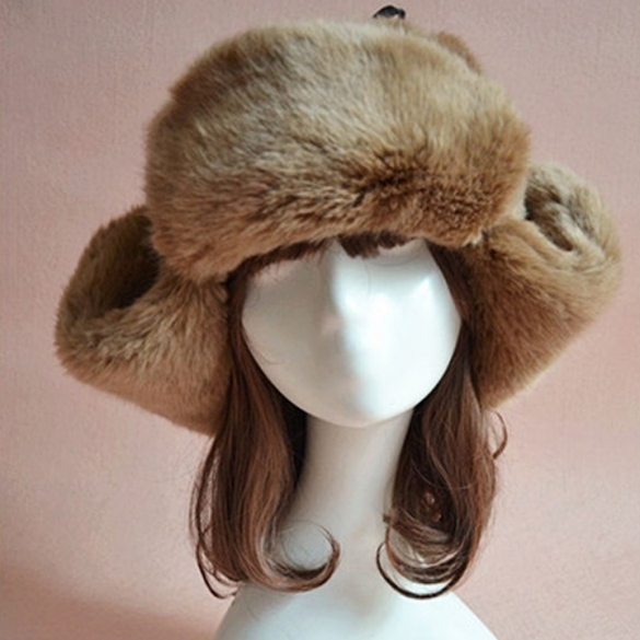 Fashion Faux Fur Hat Cap For Winter Fuzzy Cap on Luulla