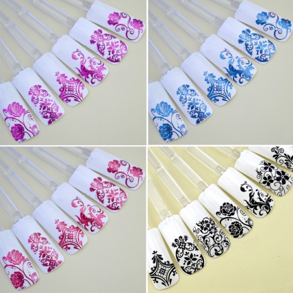 108 Pcs/sheet 3d Design Nail Art Sticker Tips Decal Flower Manicure ...