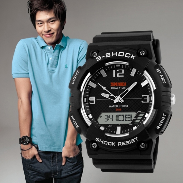 Fashion Men Digital Date Alarm Waterproof Rubber Sports Watch ...