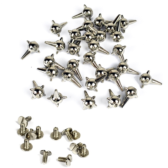 30pcs Silver Metal Bullet Stud Rivet Spikes Belt Leathercraft ...