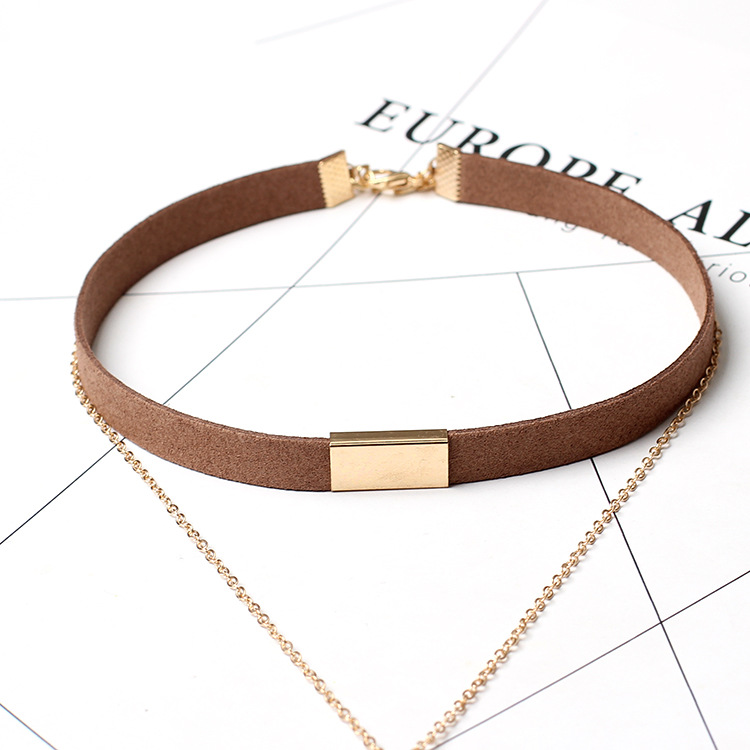 Gold Bar Layer Choker Necklace on Luulla