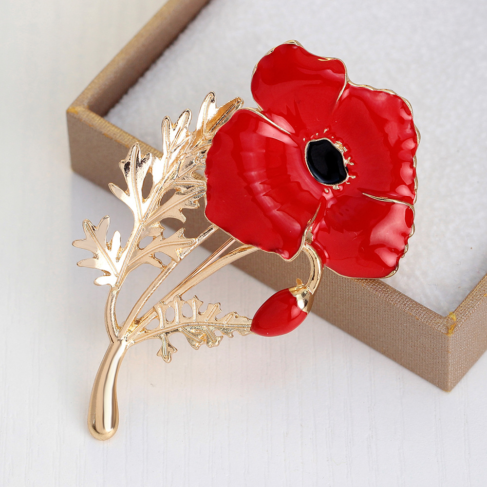 Beautiful Carnation Red High-grade Brooch on Luulla