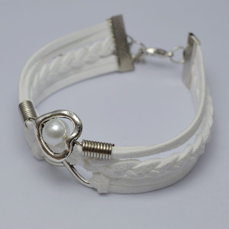 Pure White Velvet Rope Love Pearl Bracelet on Luulla