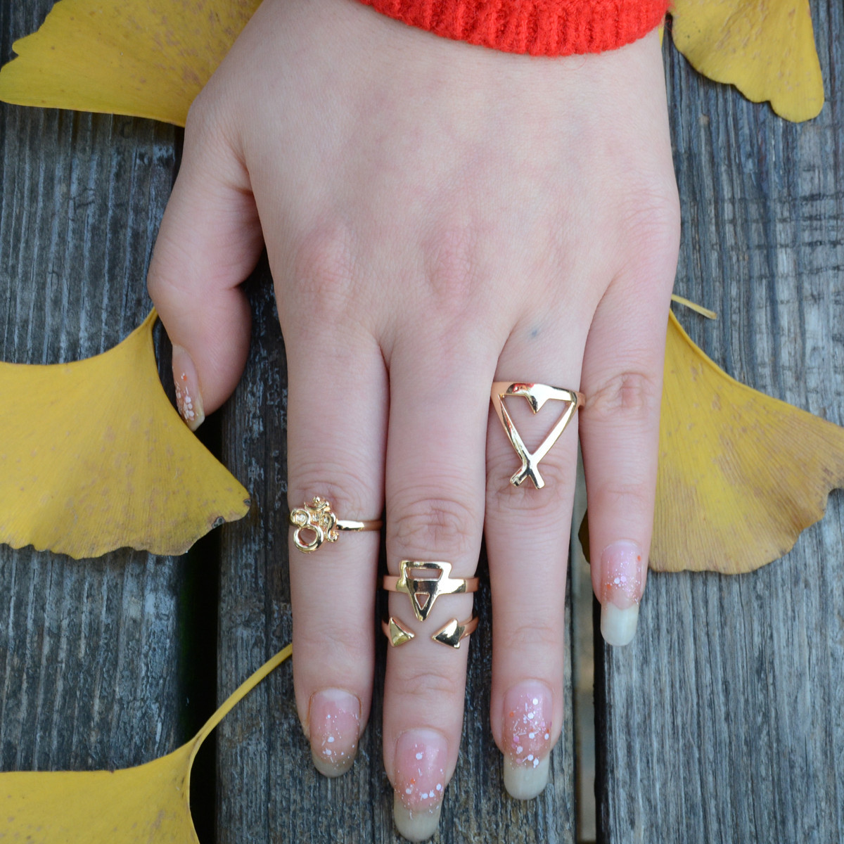 3d Geometric Triangle Combination Ring on Luulla