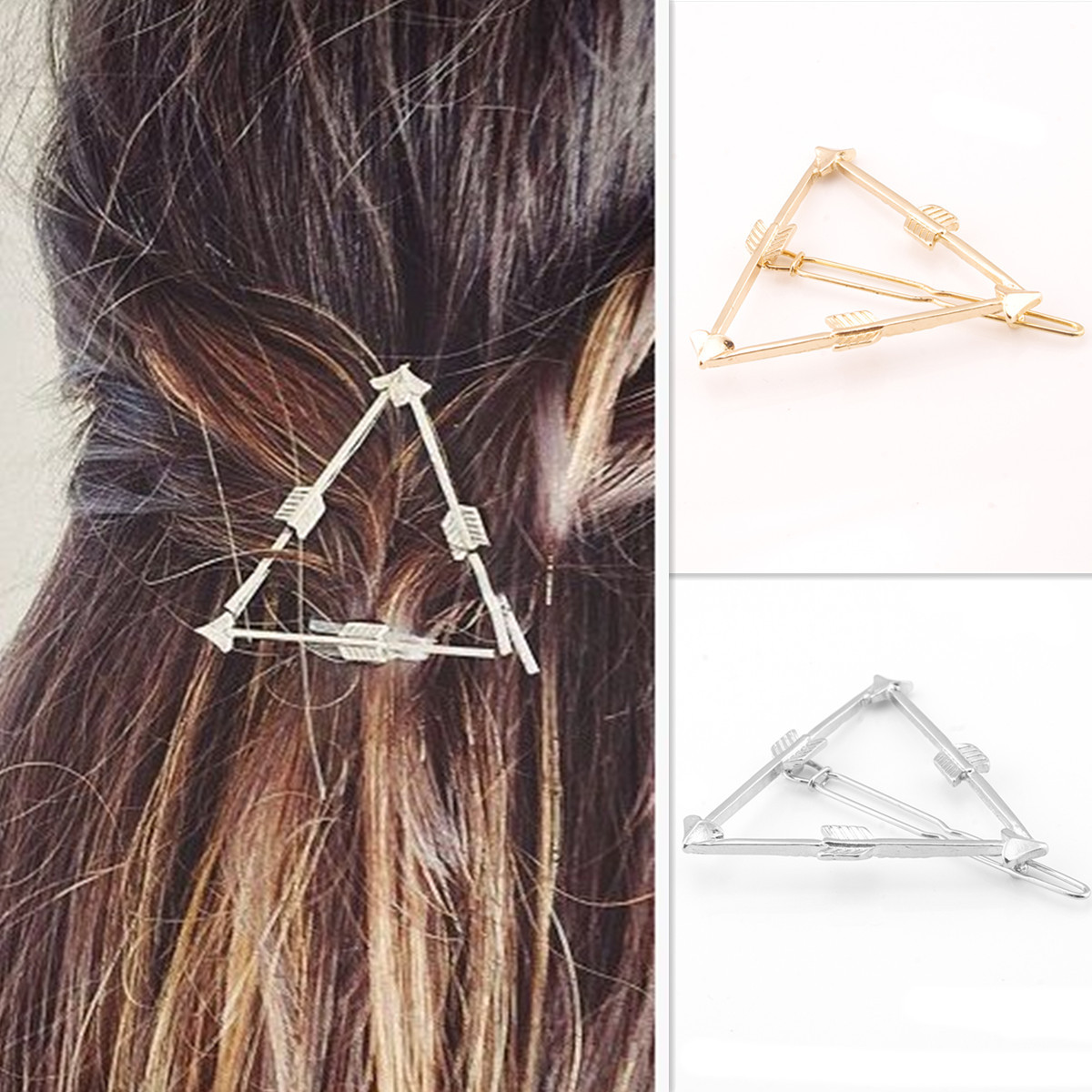 Geometric Triangular Arrow Hair Clips on Luulla