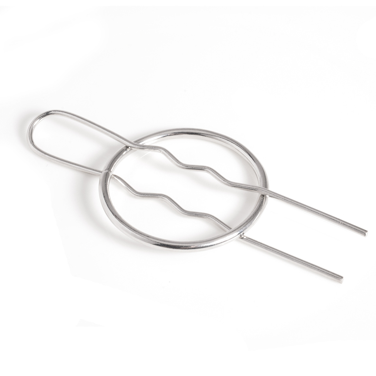 Geometric Copper Circle Half Holding Hairpin on Luulla