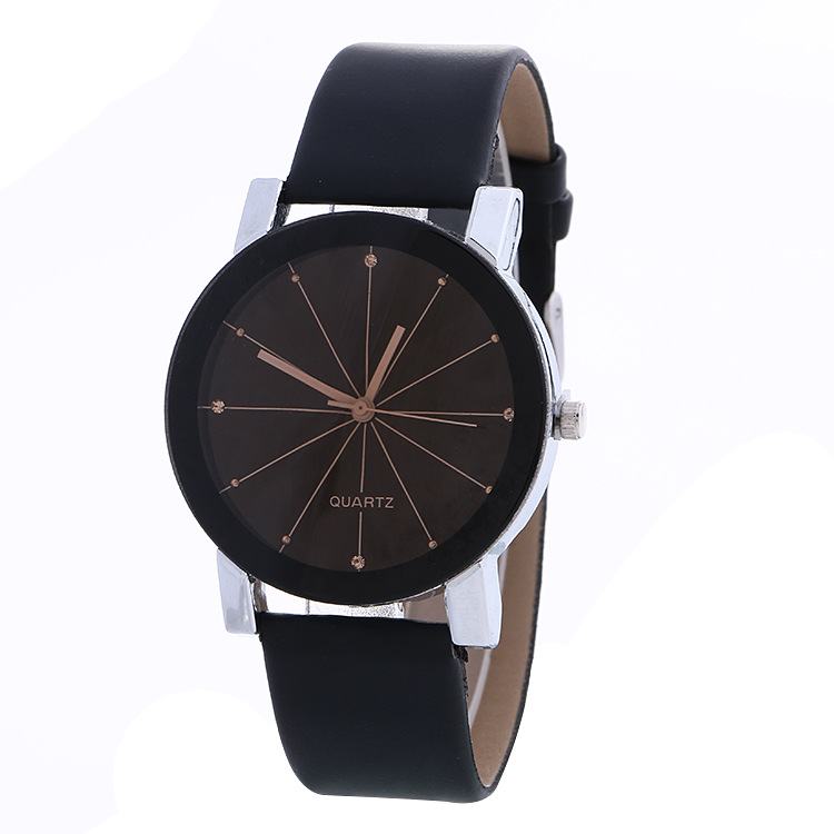 Simple Fashion Crystal Leather Watch on Luulla