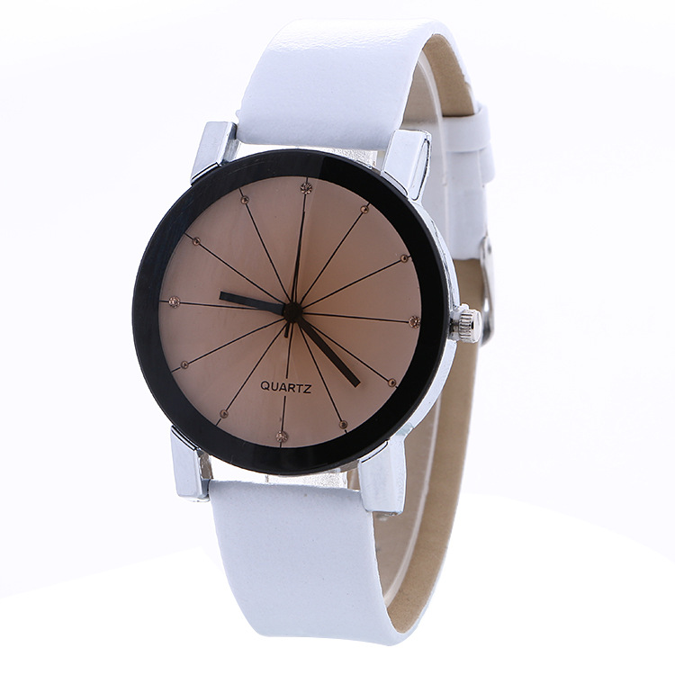 Simple Fashion Crystal Leather Watch on Luulla