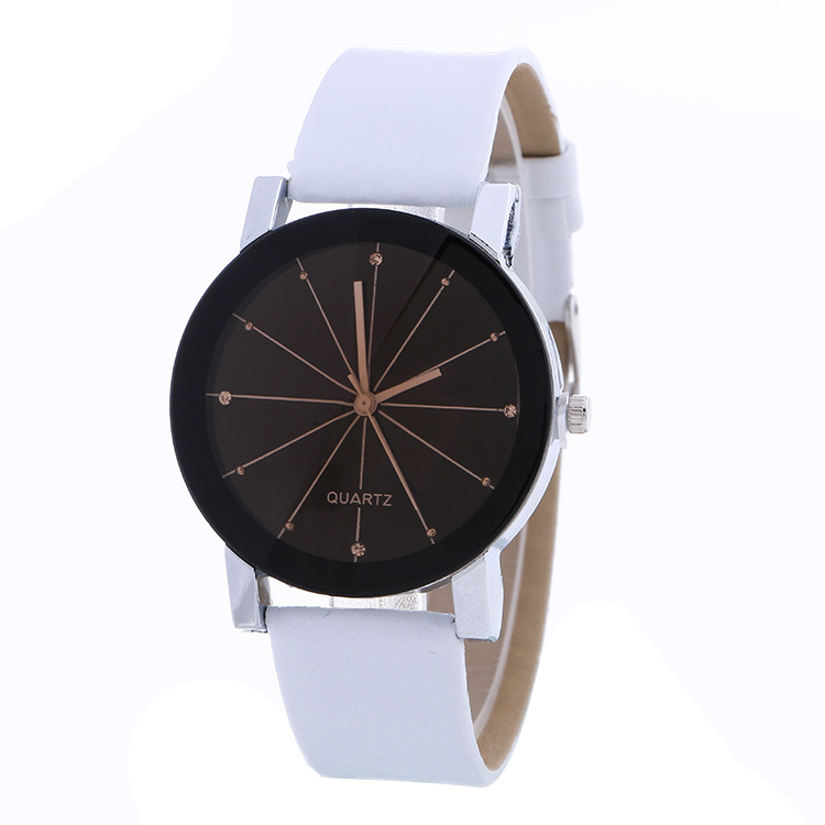 Simple Fashion Crystal Leather Watch on Luulla