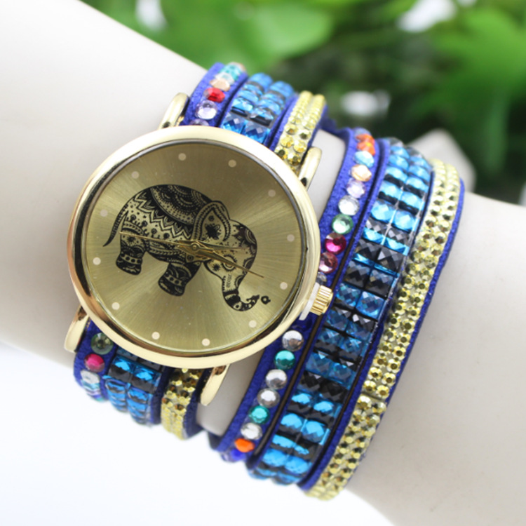 Colorful Beads Strap Elephant Watch on Luulla