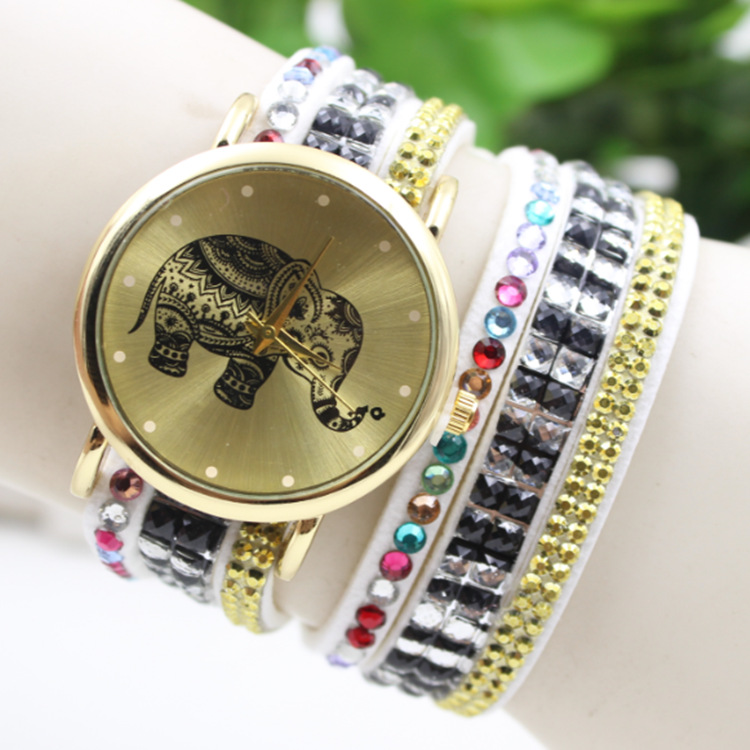 Colorful Beads Strap Elephant Watch on Luulla