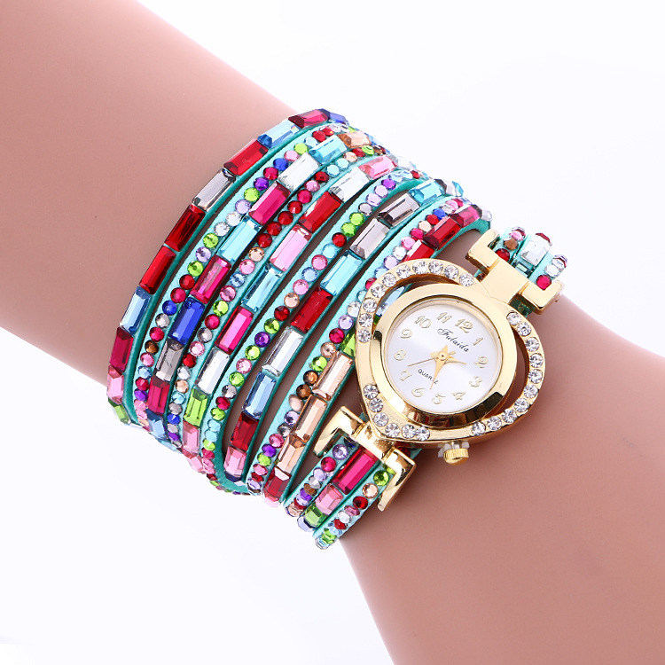 Color Crystal Heart Watch on Luulla
