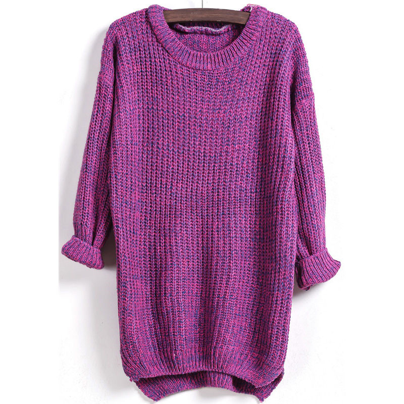 Irregular Long Sleeve Dovetail Sweater on Luulla