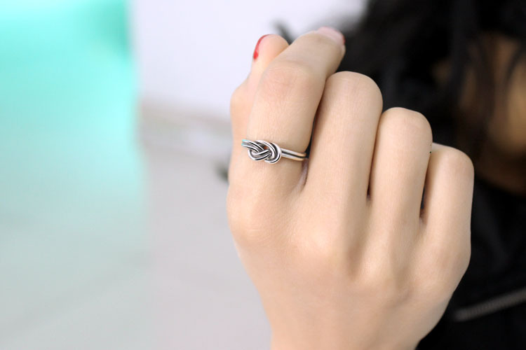Strand Twist Plait Grain Hinge Retro Thai Silver Ring on Luulla